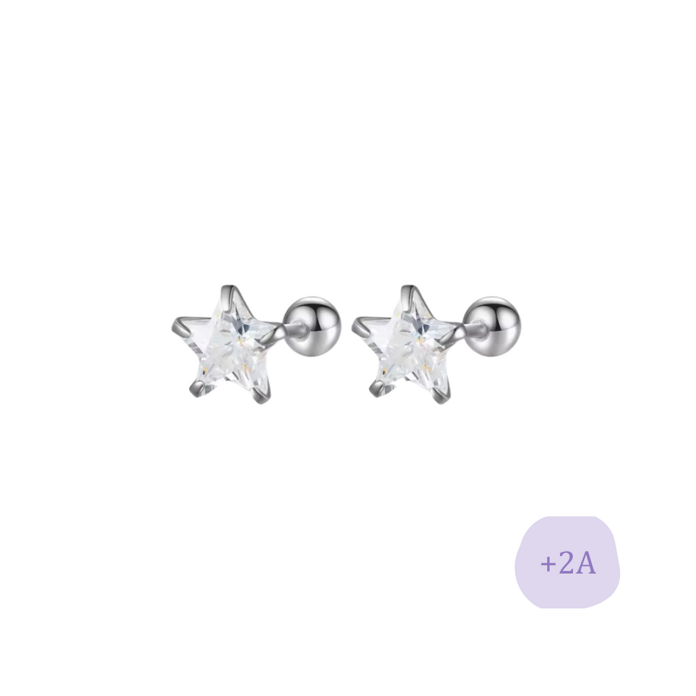 Aros Para Niña | Estrella | Margarita Joyería Infantil – MARGARITA ...